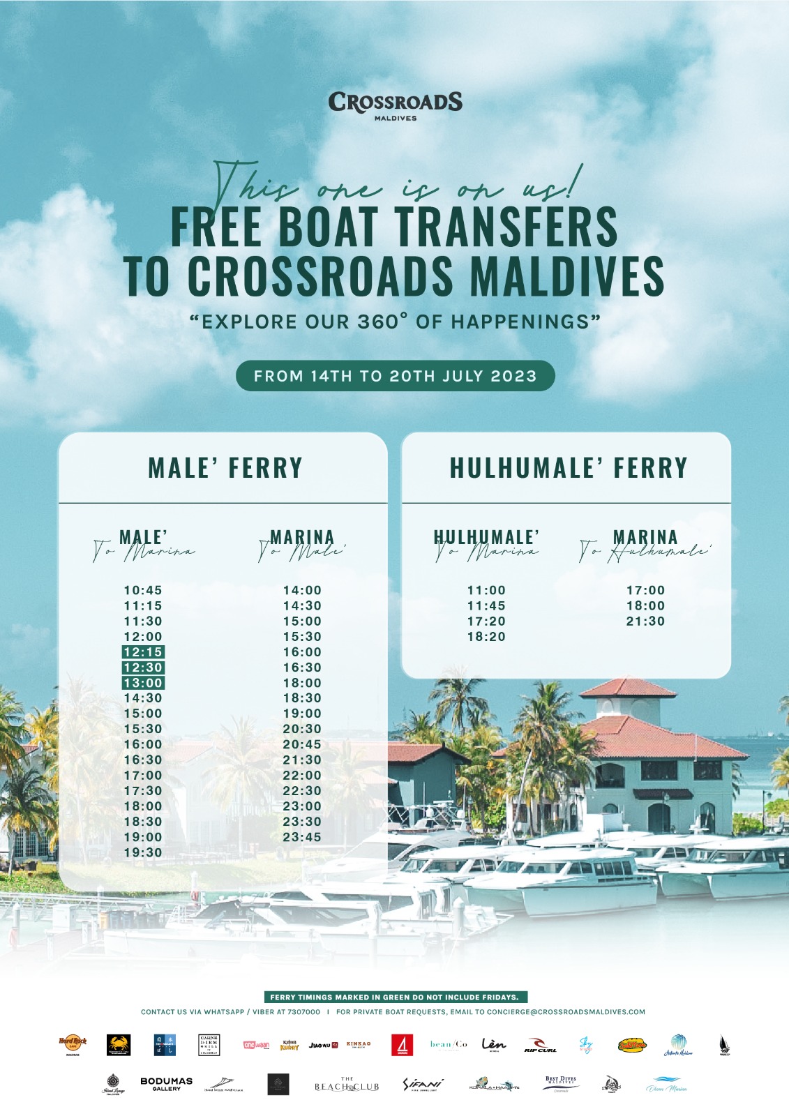 Enjoy a Week of Free Events at CROSSROADS Maldives with Complimentary Transfers! – Maldives ...